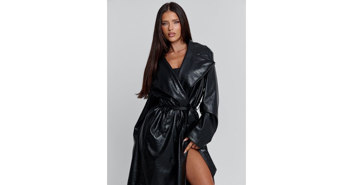 Outcast Nolita Trench Coat in Black | Lyst UK