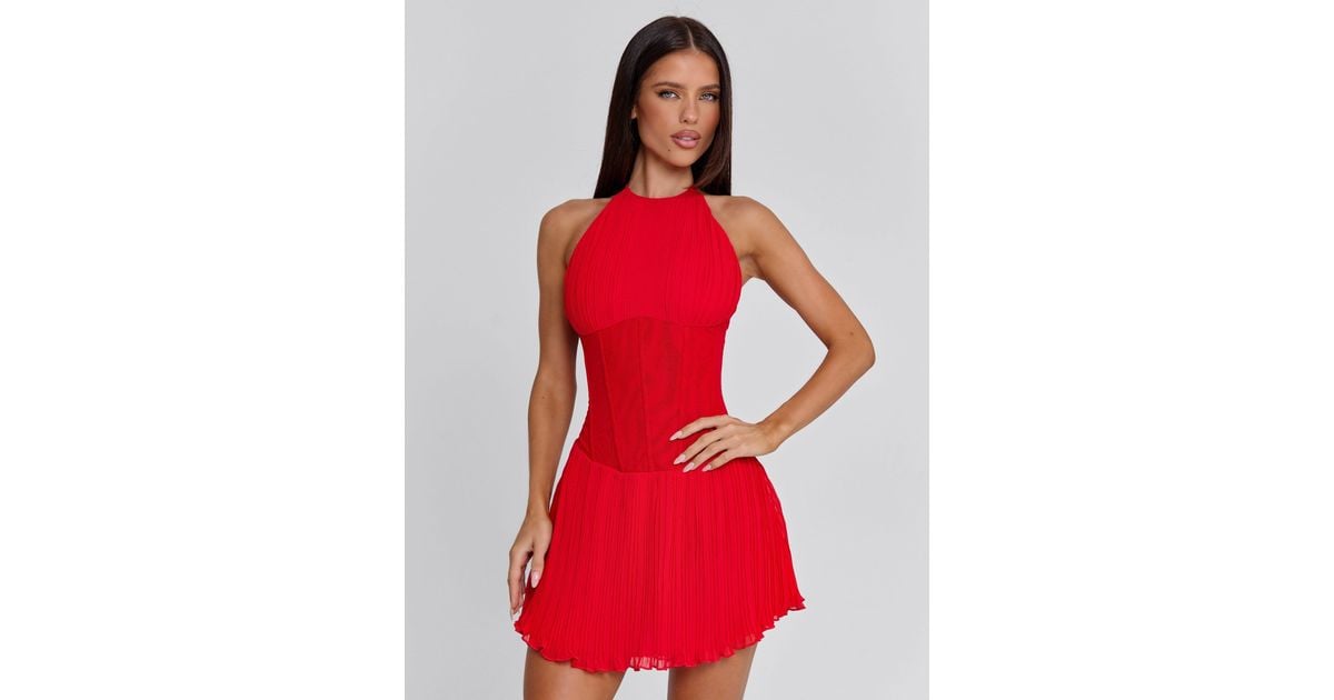 Outcast Calla Mini Dress in Red | Lyst UK