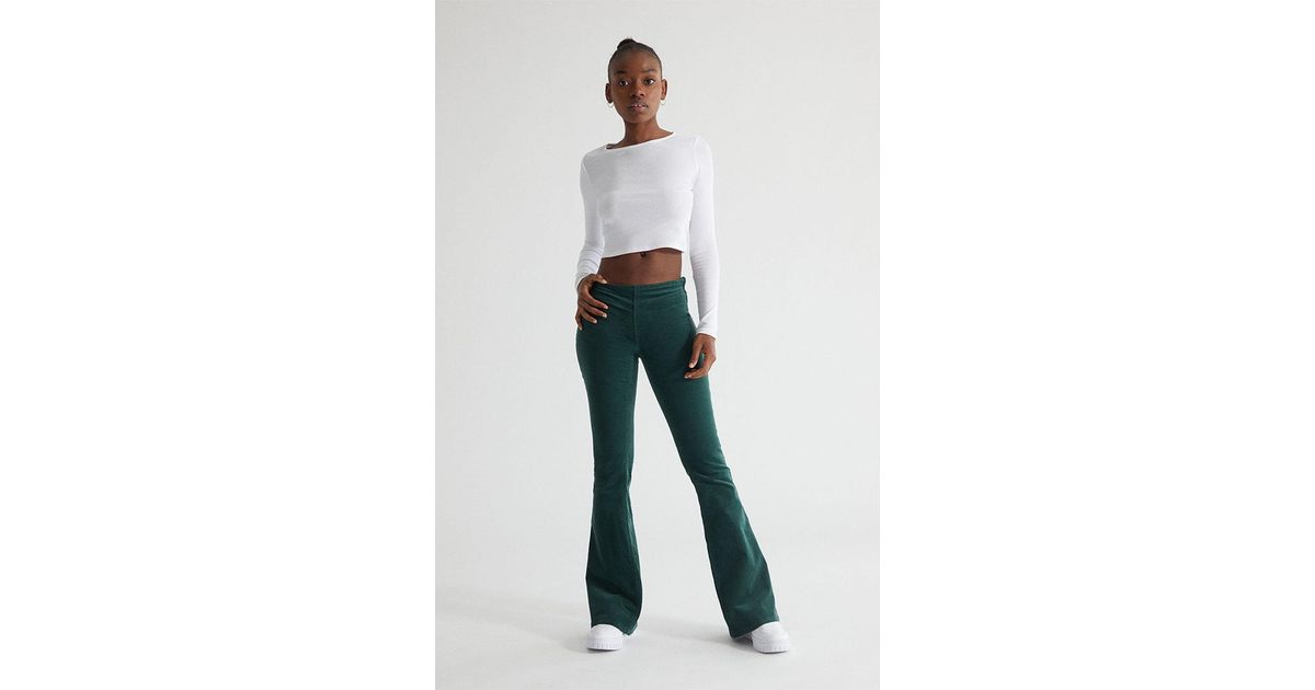 Pacsun Green Corduroy Low Rise Flare Pants Lyst