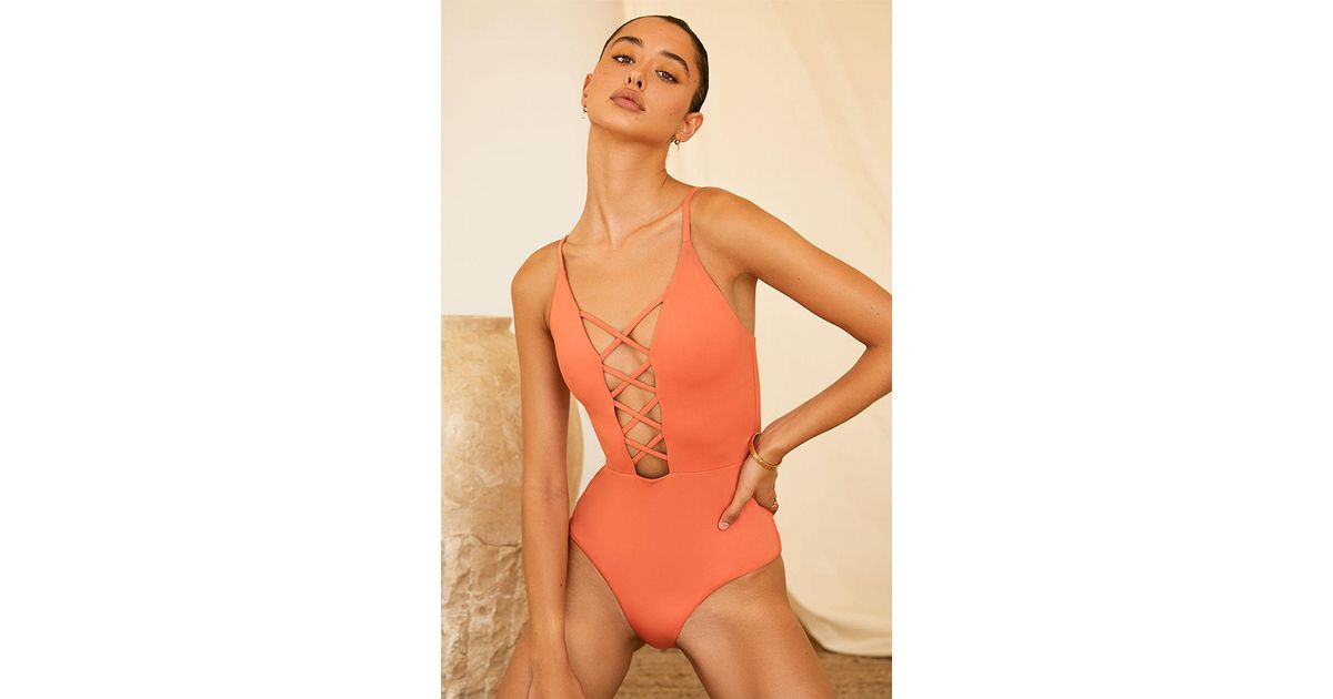 Dippin Daisys Eco Bliss One Piece Swimsuit In Orange Lyst