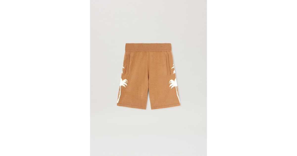 Palm Angels Curved Logo Oversize T-shirt in Natural for Men | Lyst