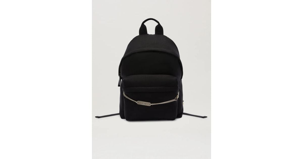 Palm Angels Metallic Logo Plate Backpack in Black for Men | Lyst