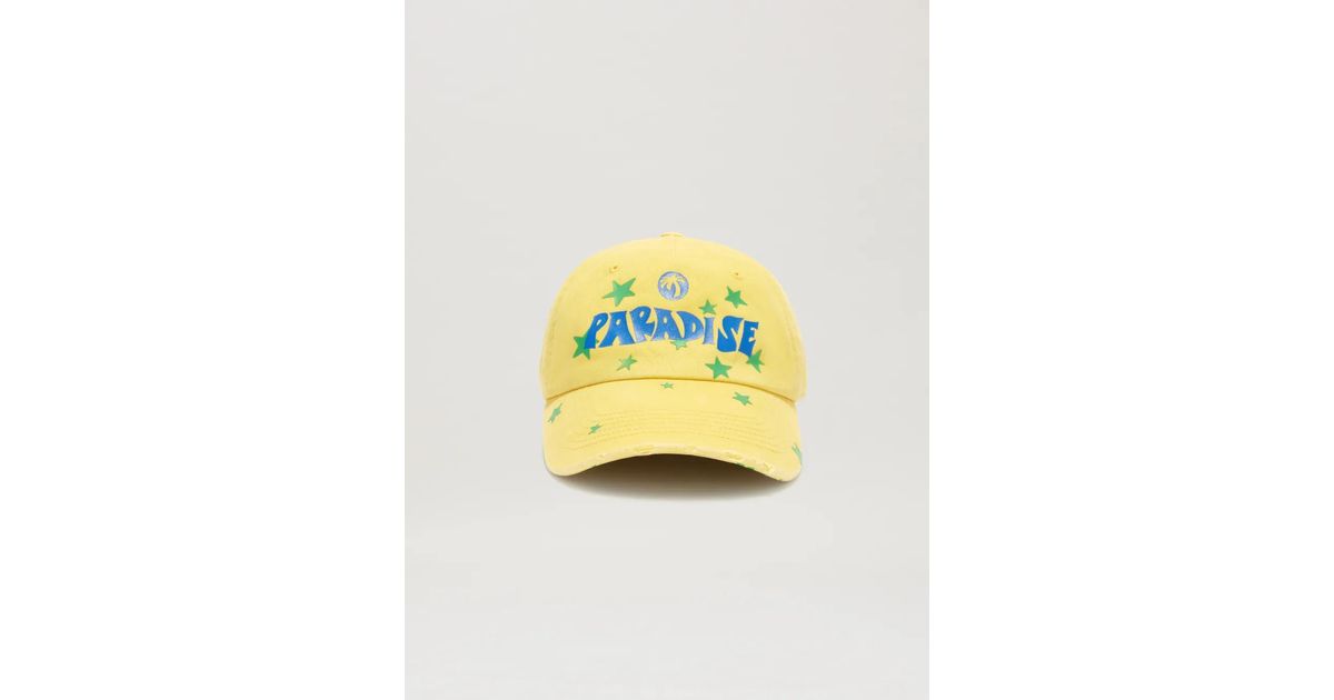 Palm Angels Paradise Palm Cap in Yellow for Men | Lyst UK