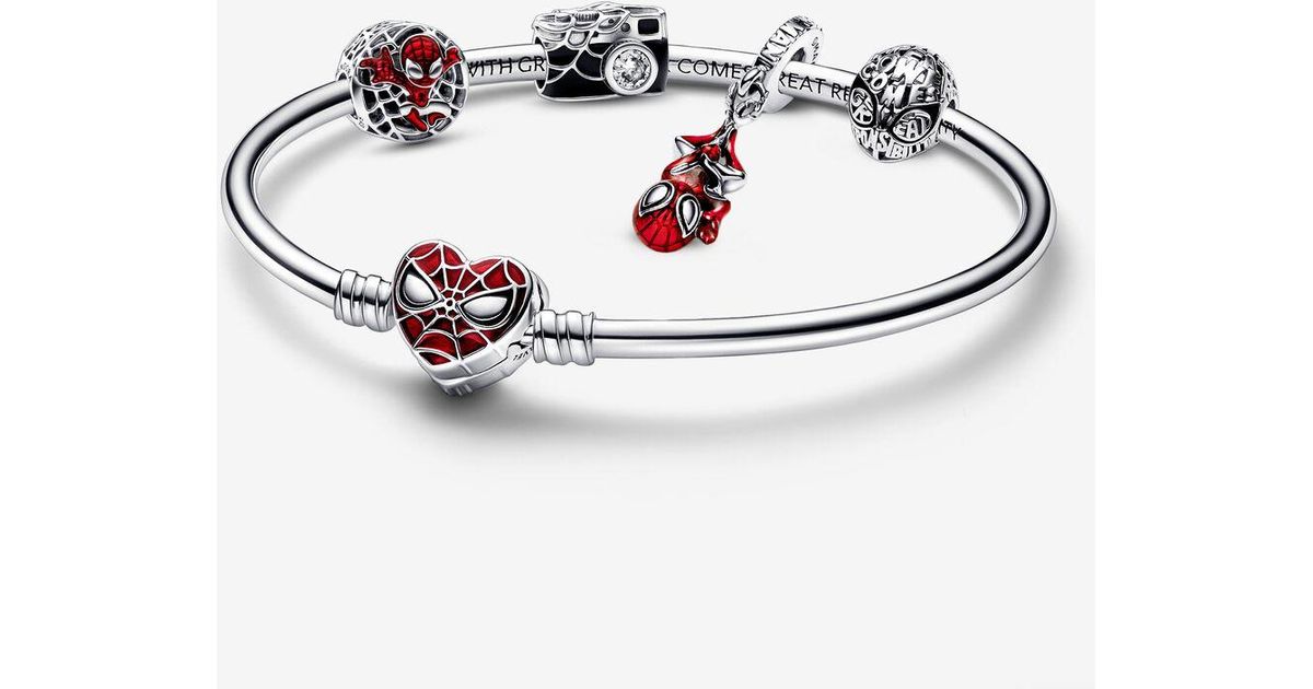PANDORA Marvel Spider-man Full Collectors Bracelet in Metallic | Lyst UK