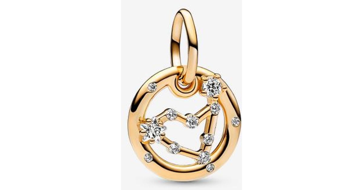 PANDORA Capricorn Zodiac Dangle Charm in Metallic | Lyst UK