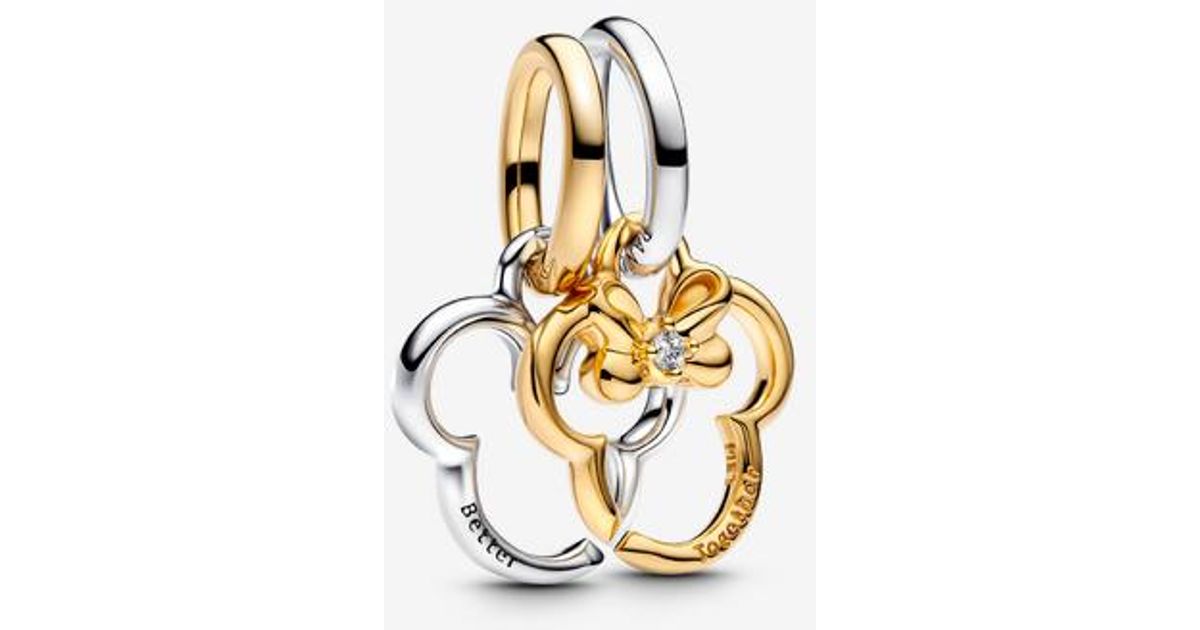 PANDORA Disney Mickey Mouse & Minnie Mouse Splittable Dangle Charm in ...