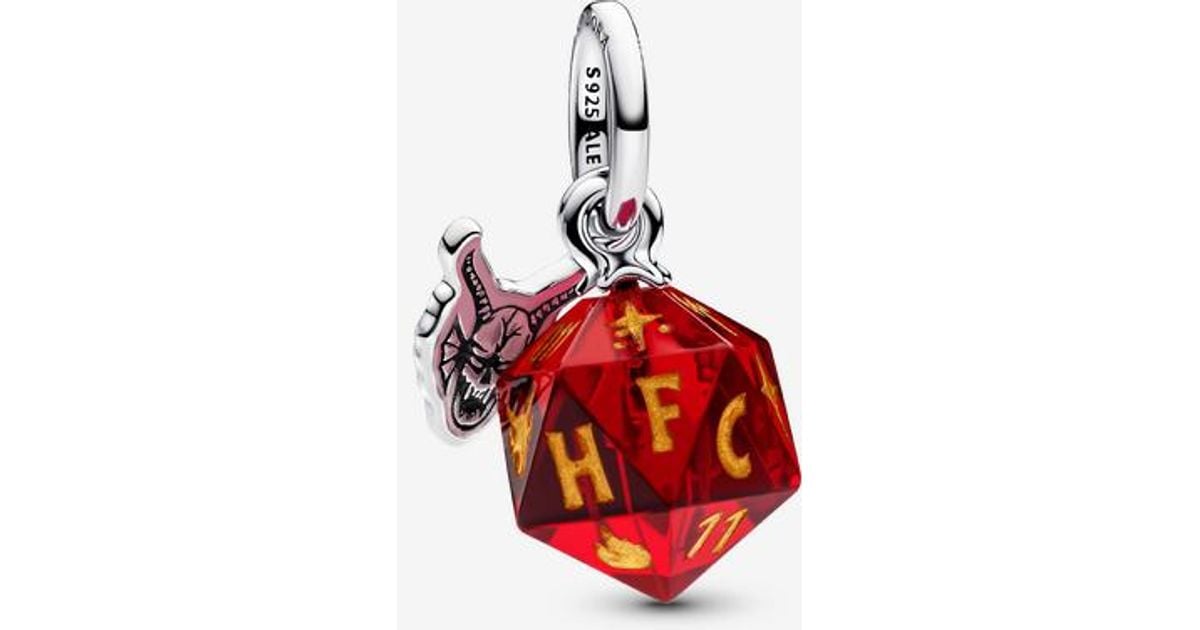 PANDORA Stranger Things Hellfire Club Dice Dangle Charm in Red | Lyst UK
