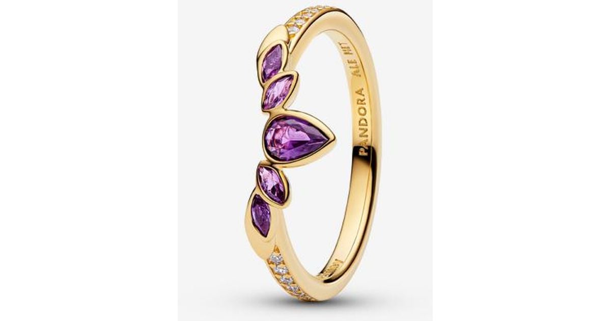 PANDORA Disney Frozen Queen Anna Tiara Ring in Metallic | Lyst UK