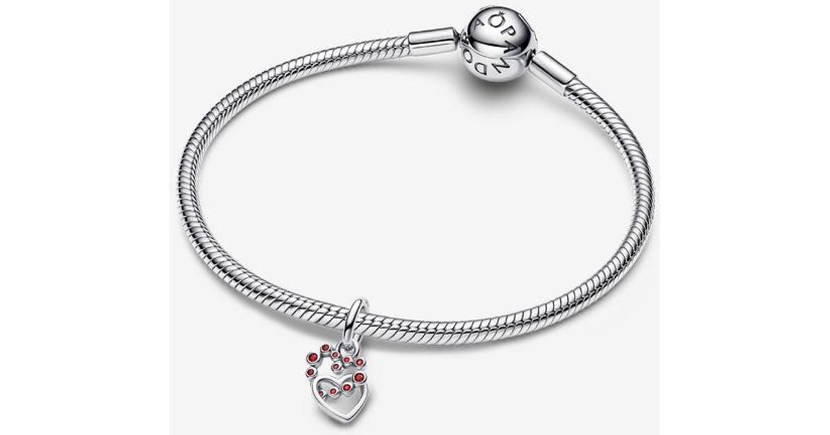 PANDORA Connected Hearts & Stones Dangle Charm in Metallic | Lyst UK