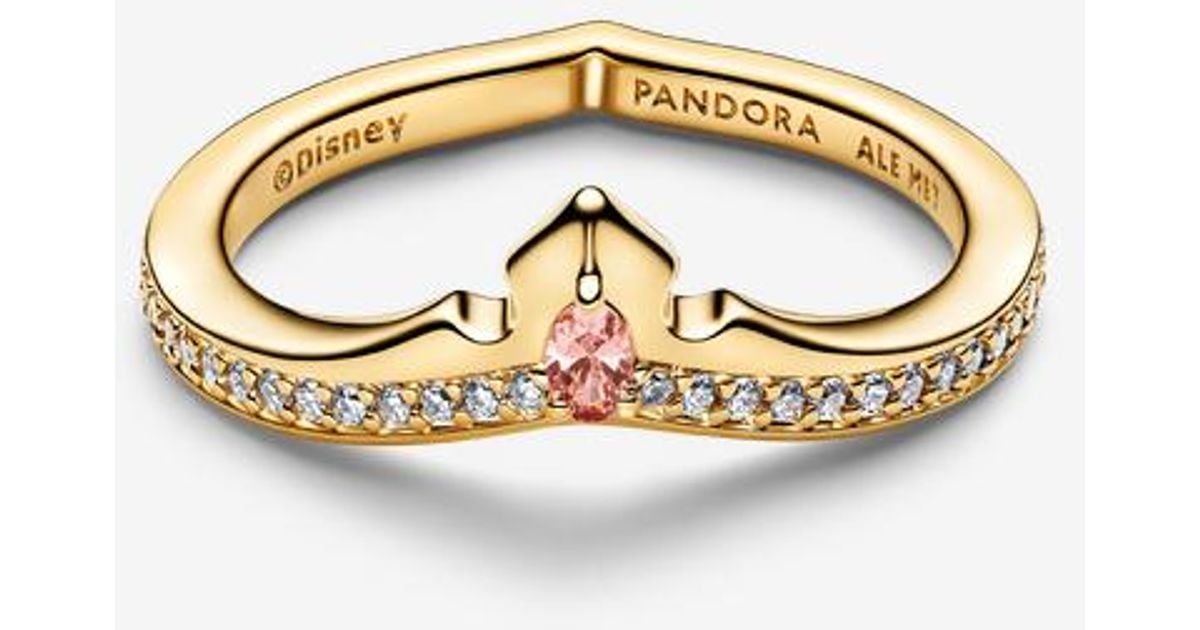 PANDORA Disney Princess Aurora Tiara Ring in Metallic | Lyst UK