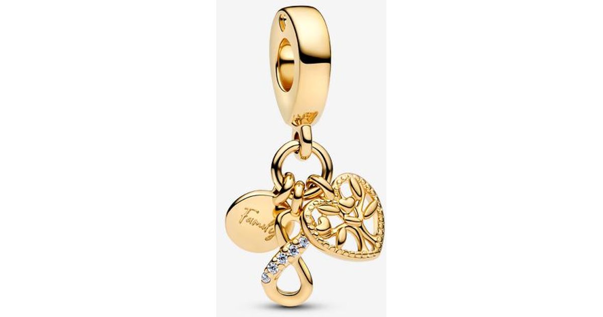 PANDORA Family Infinity Triple Dangle Charm in Metallic | Lyst UK