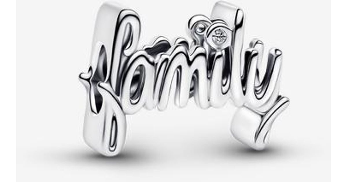 PANDORA Handwritten Family Charm in White | Lyst UK
