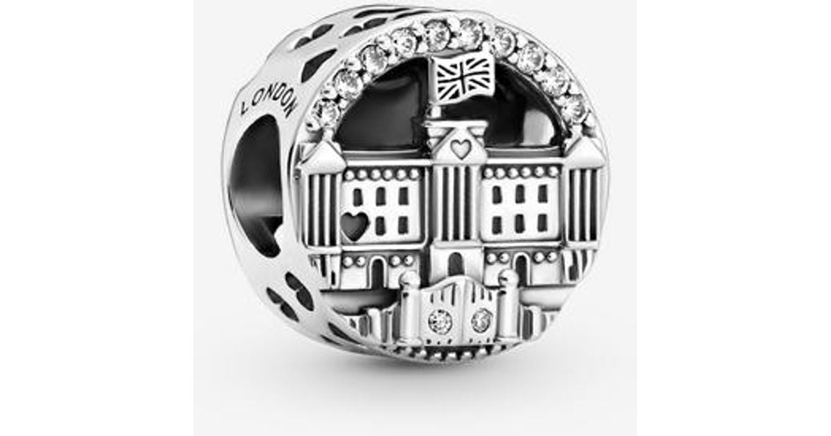 PANDORA Sparkling Buckingham Palace Charm in Black | Lyst UK