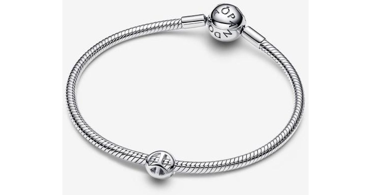 PANDORA Peace Symbol Mini Charm in Metallic | Lyst UK