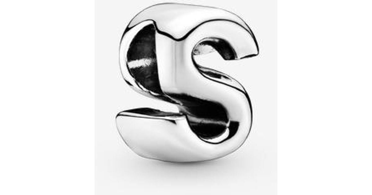 PANDORA Letter S Alphabet Charm in White | Lyst UK