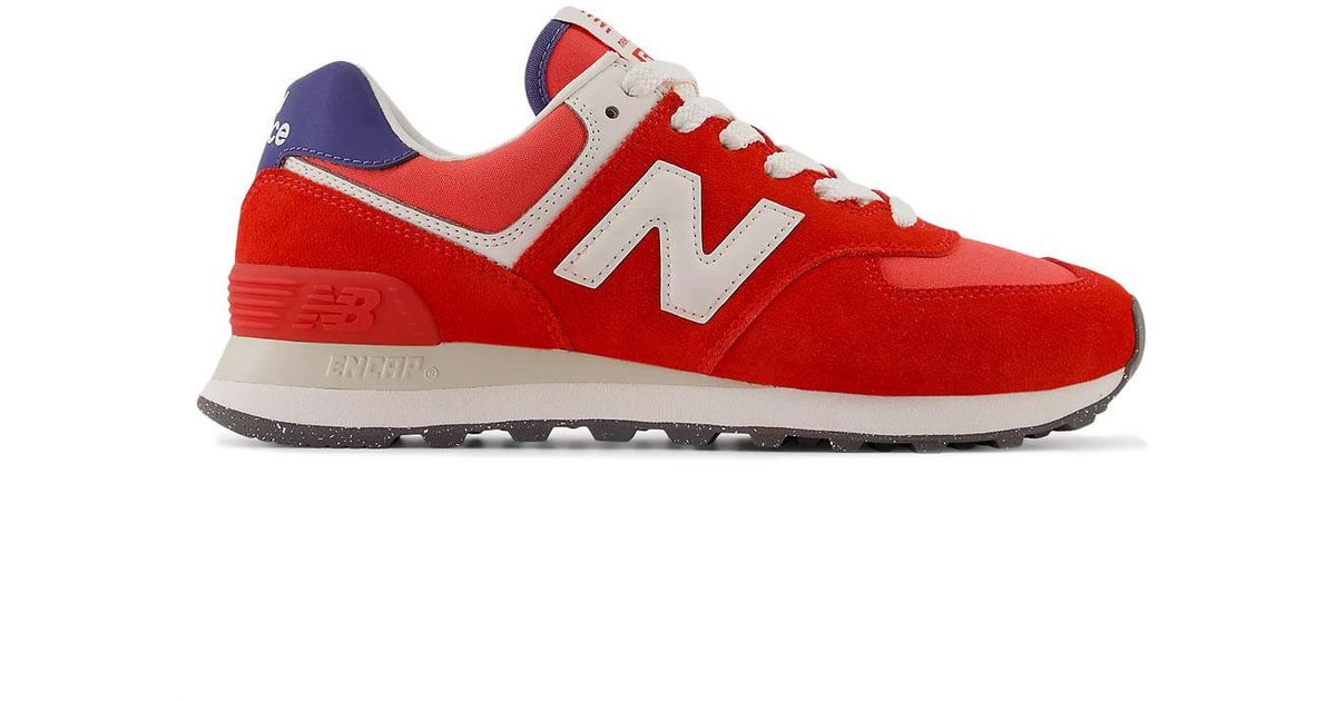 New Balance 574 Shoes in Red | Lyst