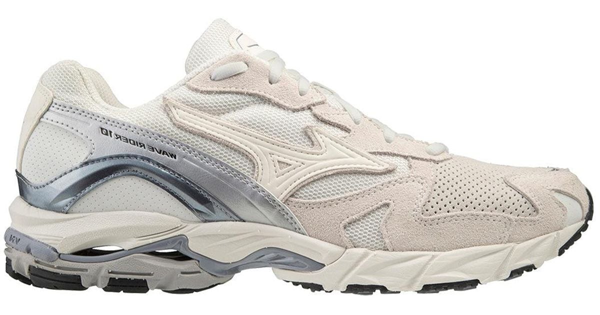 Mizuno Wave Rider 10 Trainers White | Lyst