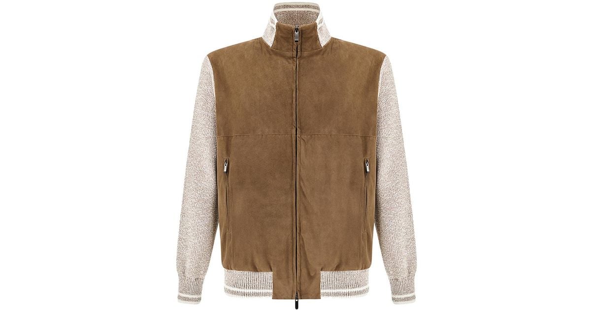 Paul & Shark Hybrid Bomber in Brown for Men | Lyst UK