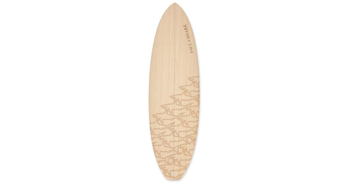 Paul & Shark Surfboard With Shark Motif in Natural for Men | Lyst UK