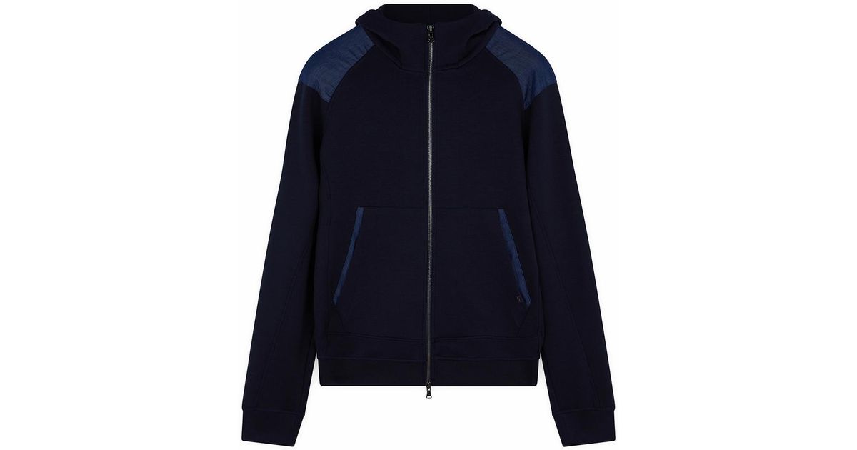 Paul & Shark X-Soft Fleece Sweatshirt With Denim Details in Blue for ...