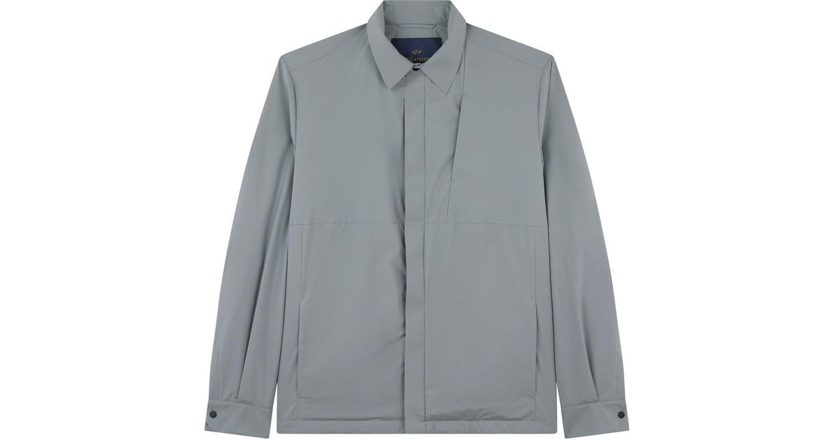 Paul & Shark Typhoon Pertex Shacket in Grey for Men | Lyst UK