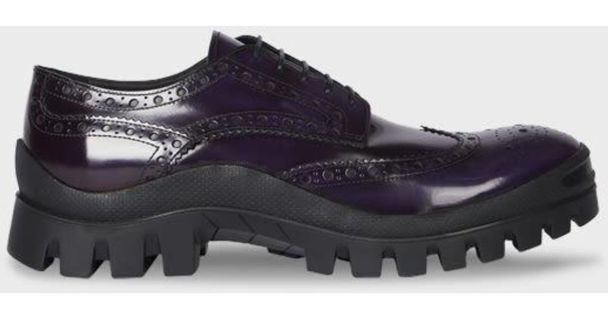 Paul Smith Leather 'Archie' Brogues in Blue for Men | Lyst