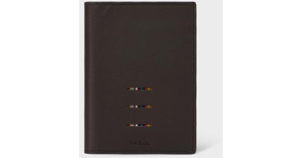 Paul Smith 'Signature Stripe' Cutout Passport Cover in Black for Men ...