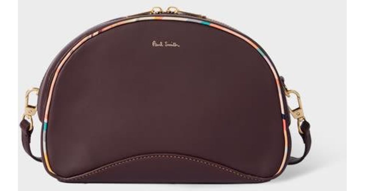 Paul Smith Burgundy Inverted 'Dusky Swirl' Rounded Camera Bag in Brown ...