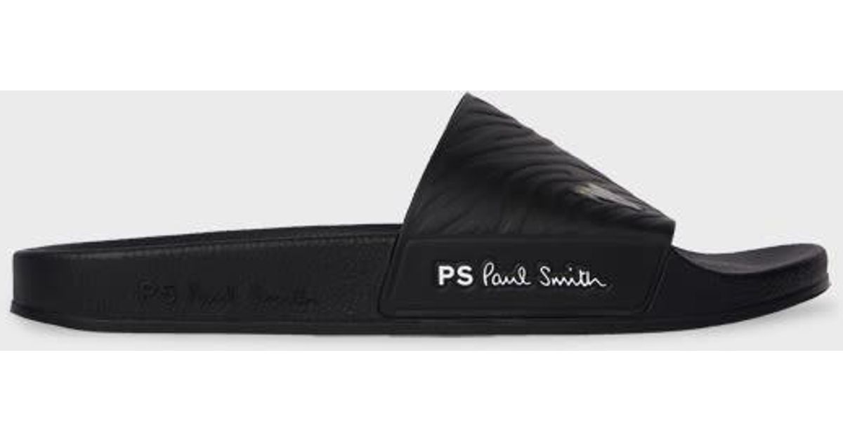 Paul Smith Zebra 'Zed' Slides in Black for Men | Lyst