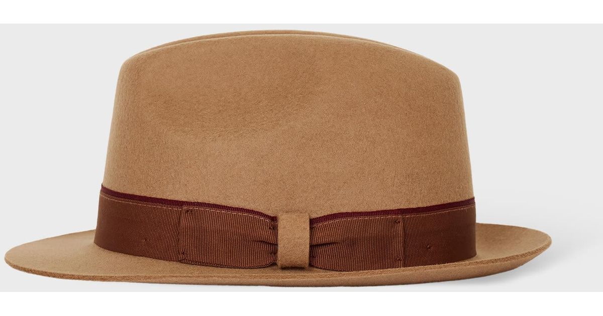 Paul Smith 'Edmund' Trilby Hat in Brown for Men | Lyst