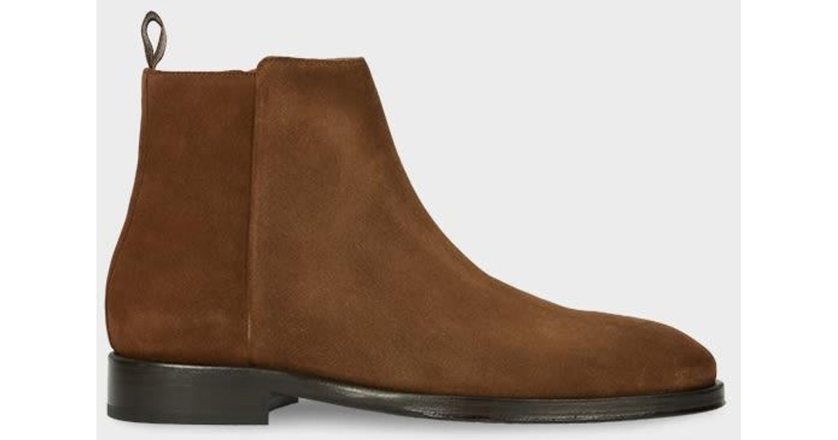 Paul Smith Tan Suede 'Bronson' Boots in Brown for Men | Lyst