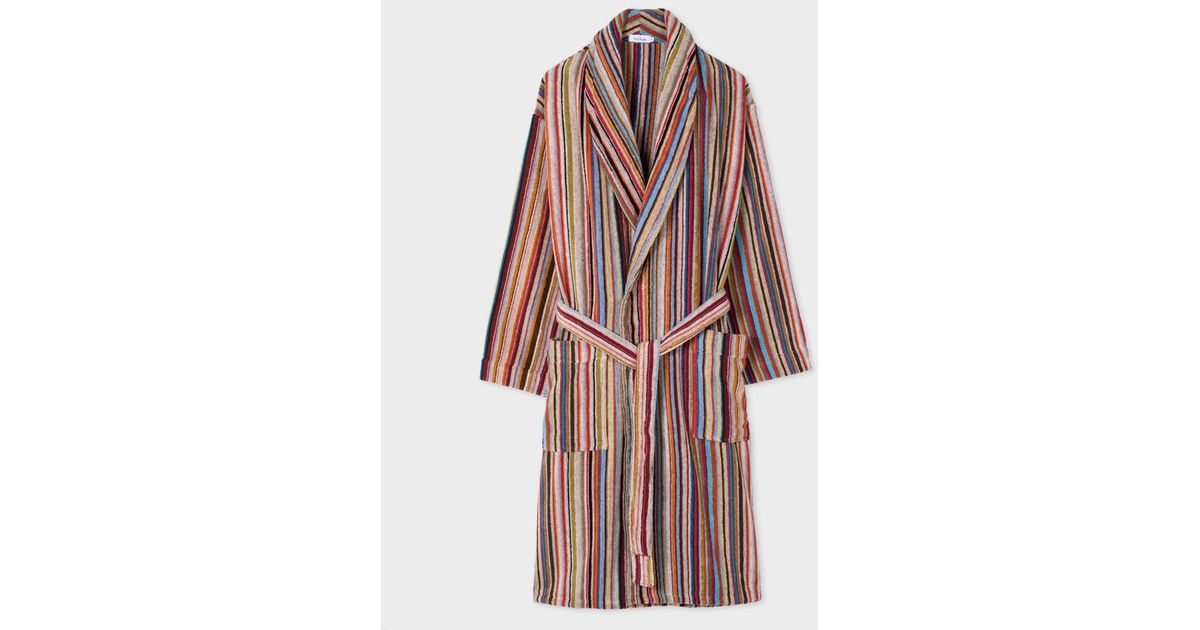 Paul Smith Cotton Mens Signature Striped Towelling Dressing Gown For Men Lyst