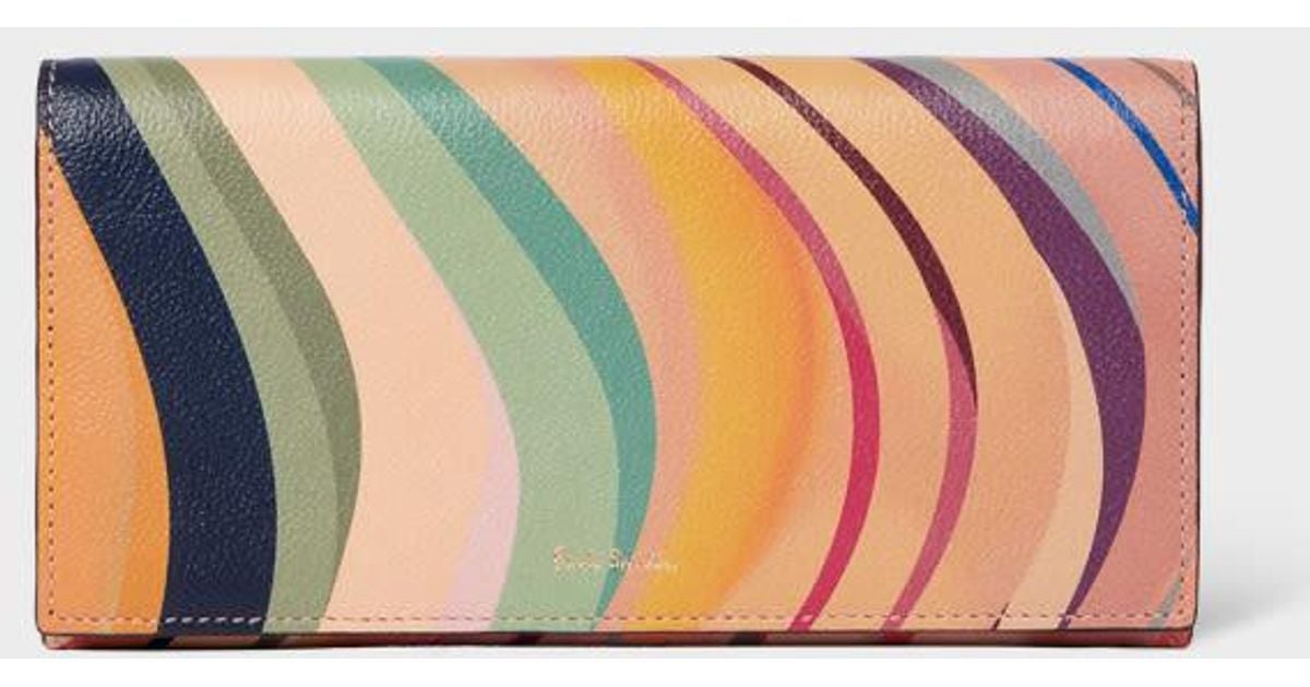 Paul Smith 'Dusky Swirl' Leather Tri-Fold Purse | Lyst