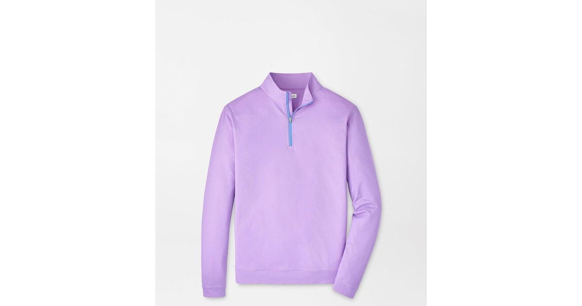Peter Millar Perth Basketweave Performance Quarter-Zip in Purple for ...