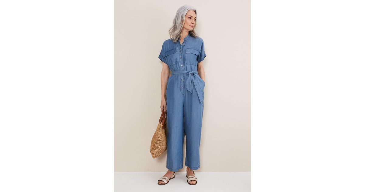 Phase Eight Lyla Wide Leg Jumpsuit in Blue | Lyst UK