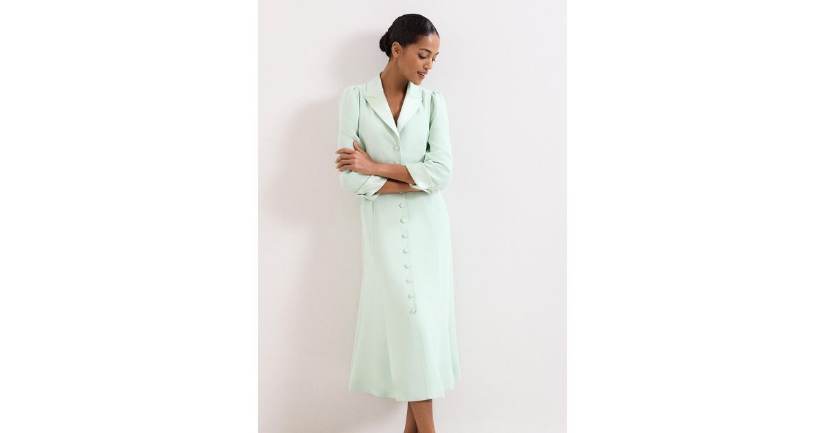 Phase Eight Paloma Tux Midi Dress in White | Lyst UK