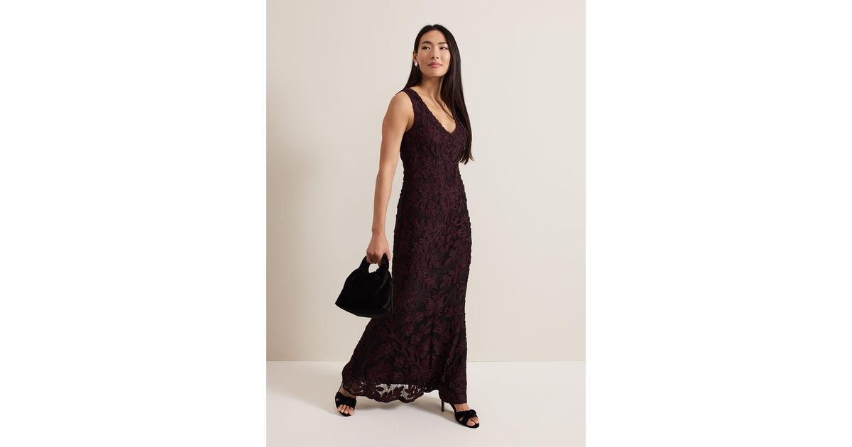 Phase Eight Montee Tapework Maxi Dress in Red | Lyst UK