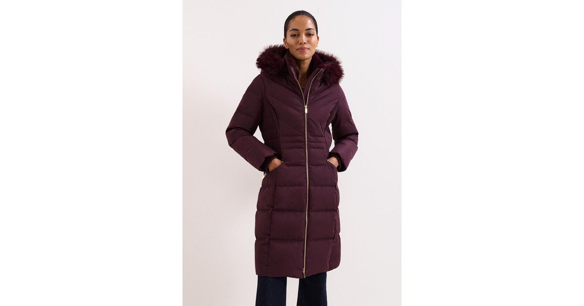 Phase Eight Amber Puffer Coat in Purple | Lyst UK