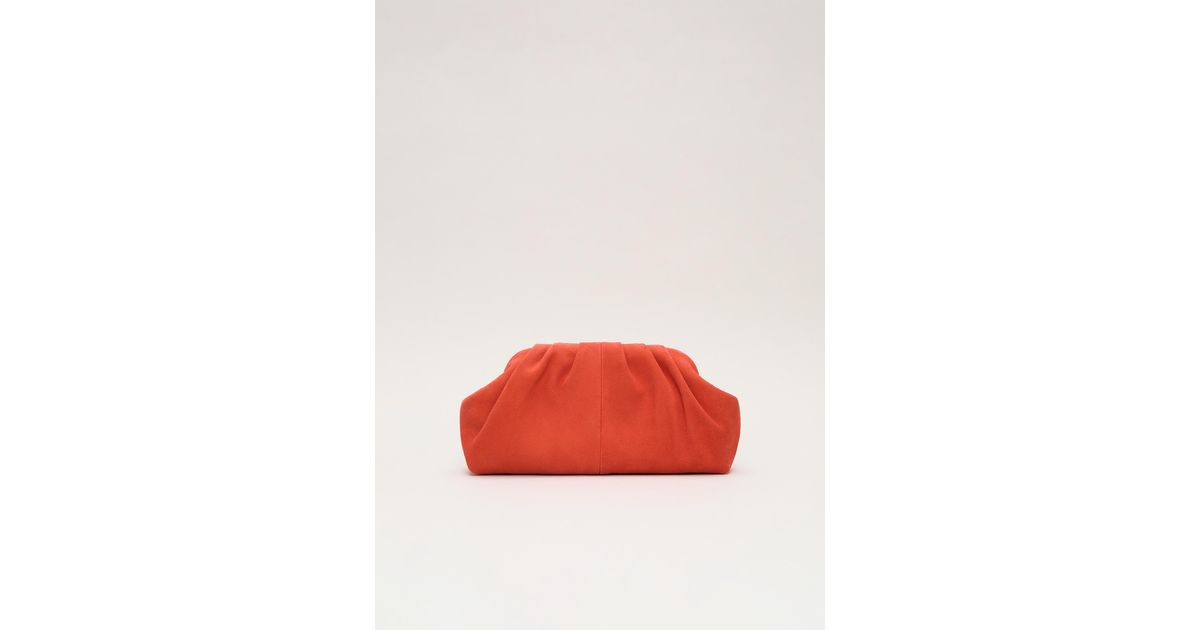 Phase Eight Suede Clutch Bag in Red | Lyst UK