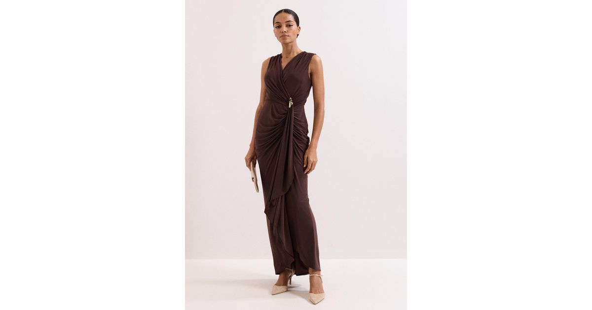 Phase Eight Delaney Maxi Dress in Brown | Lyst UK