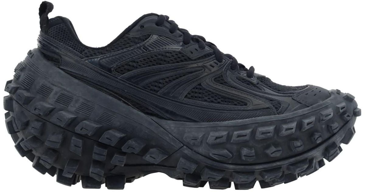 Balenciaga Bouncer Tire-sole Mesh And Shell Low-top Leather Trainers in ...