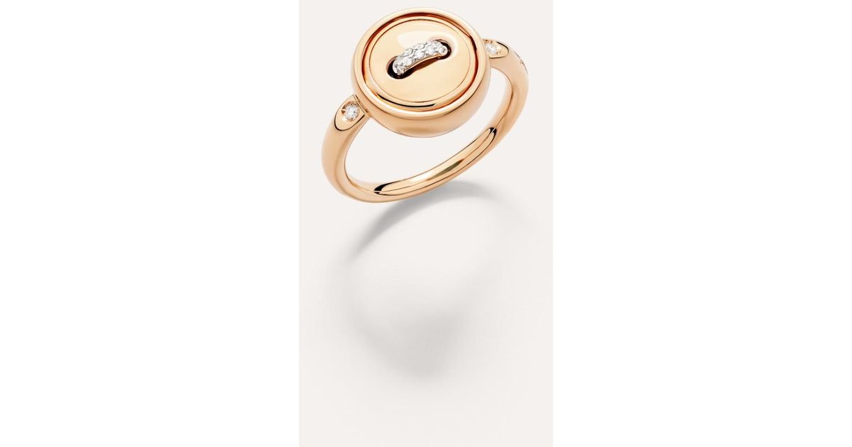 Pomellato Pom Pom Dot Reversible Ring in Metallic | Lyst