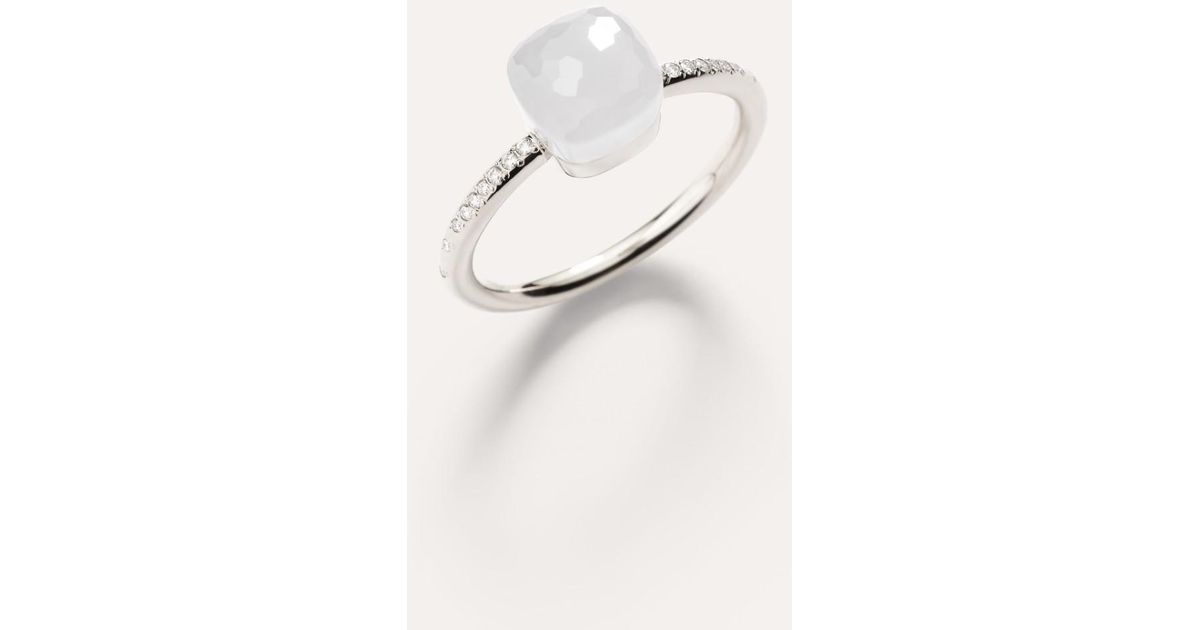 Pomellato Ring Nudo Milky Petit in Weiß | Lyst DE Pomellato Ring Nudo Milky Petit in Weiß | Lyst DE
