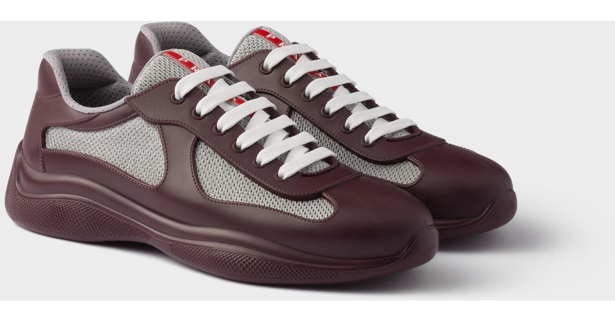 Prada America's Cup Soft Rubber And Bike Fabric Sneakers in Brown for ...