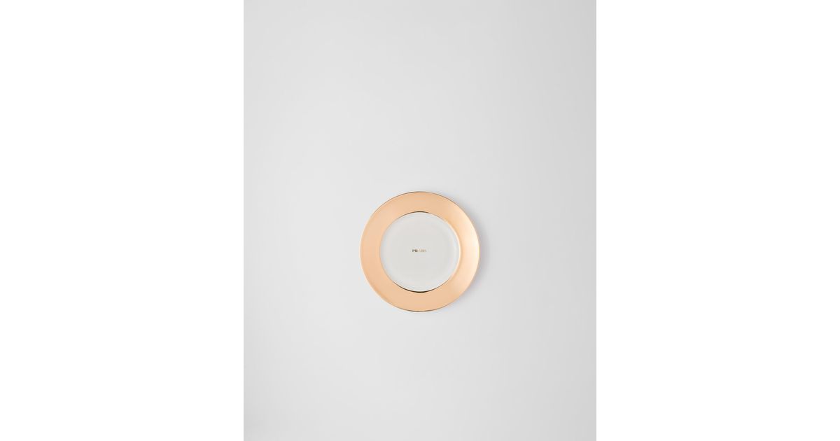 Prada Porcelain Dinner Plate in White | Lyst