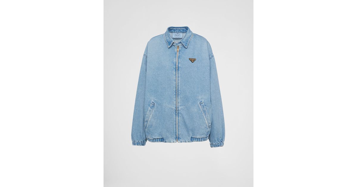 Prada Denim Jacket in Blue | Lyst