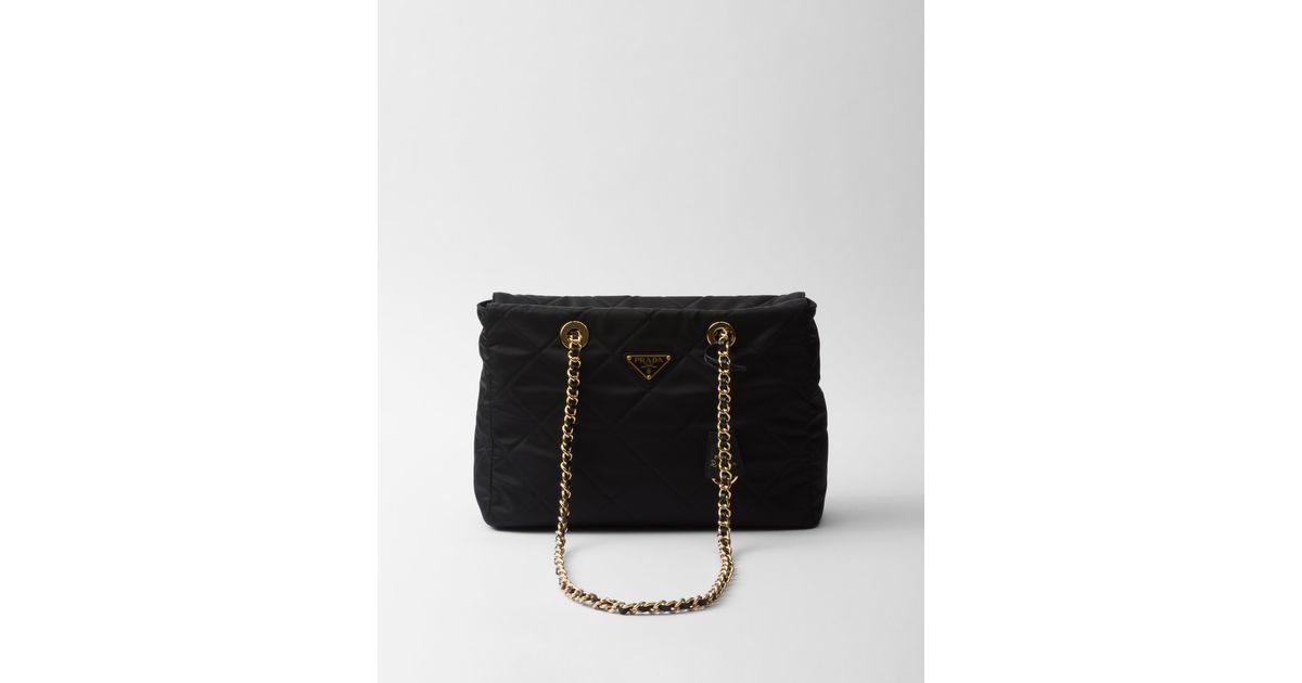 Prada Re-Edition 1995 Chaîne Medium Re-Nylon Tote Bag in Black | Lyst