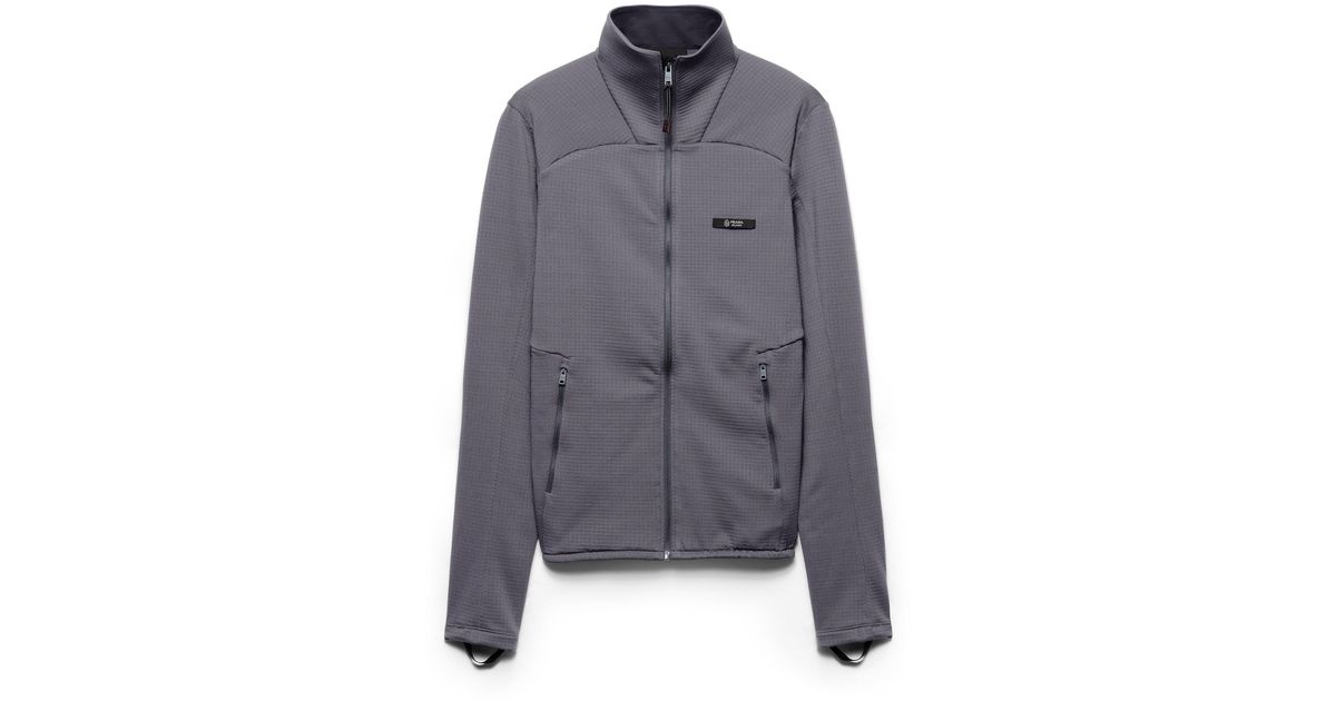 Prada Technical Fabric Blouson Jacket in Blue for Men | Lyst UK