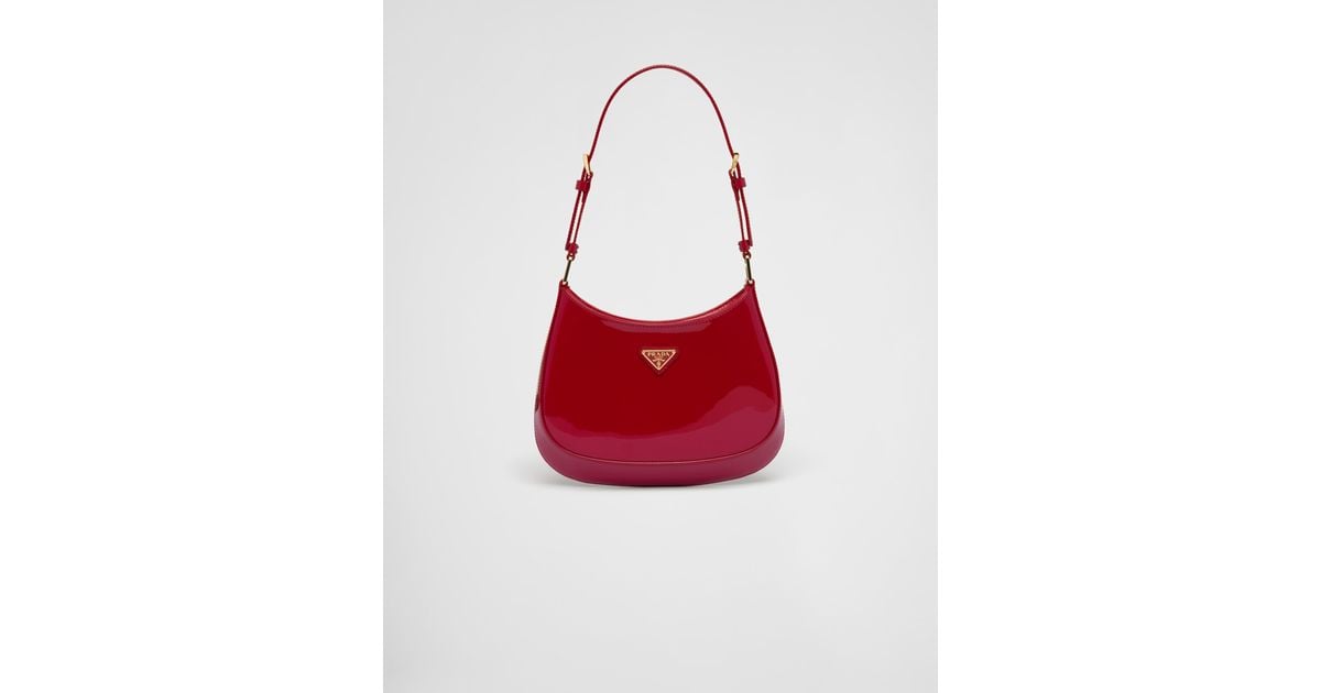 Prada Cleo Patent Leather Bag in Red | Lyst