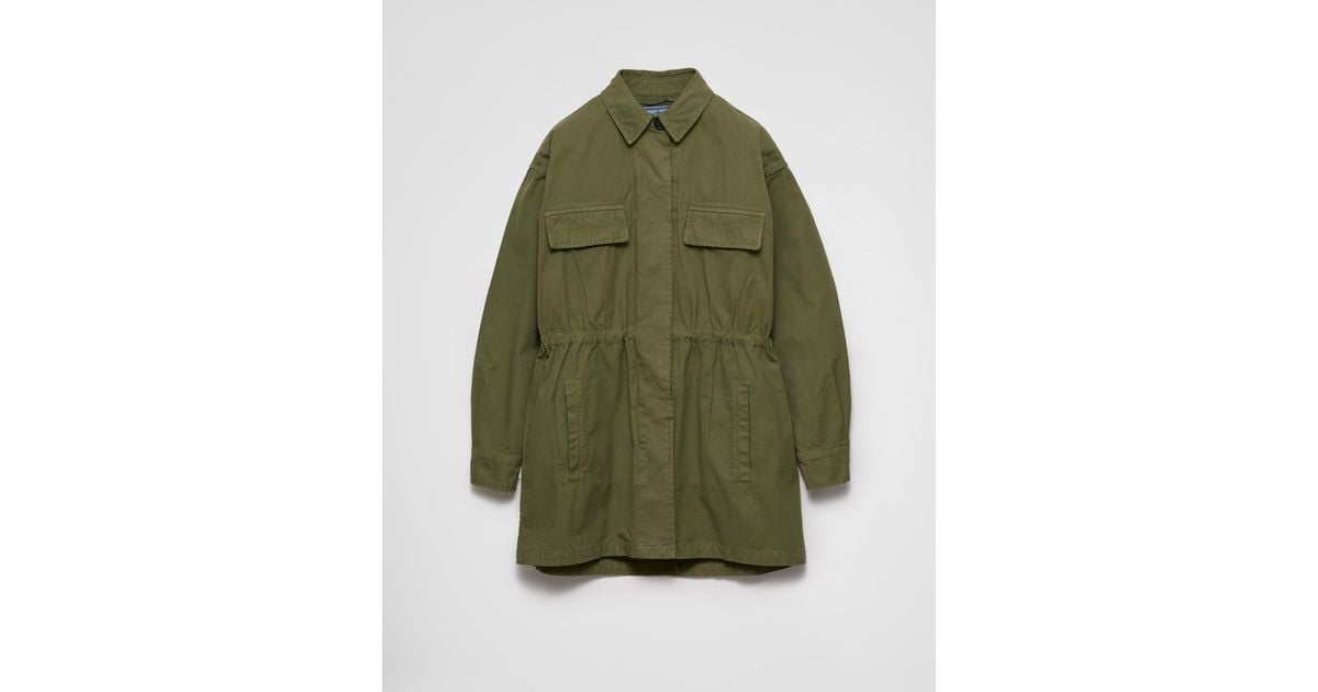 Prada Old Panama Cotton Jacket in Green | Lyst